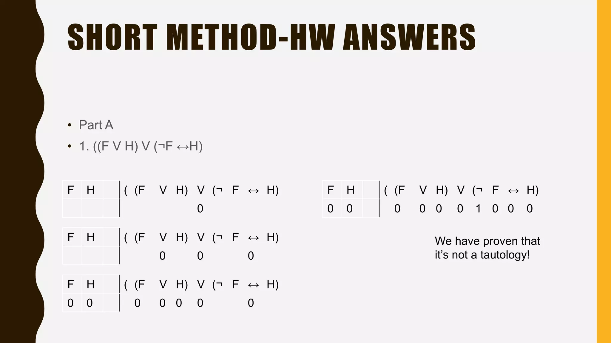 Truth tables part 2 | PPT