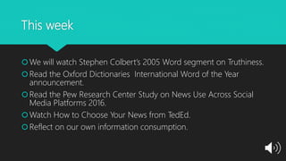 Truth, truthiness, post truth (1) | PPT