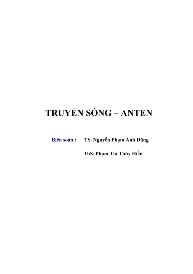 Truyen song-va-anten | PDF