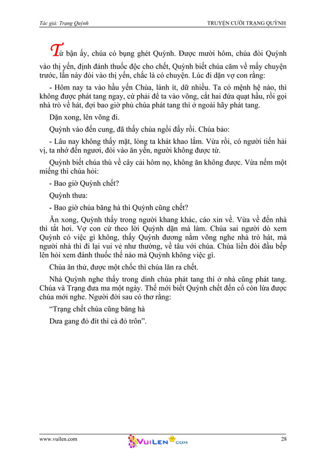 Truyen cuoi trang quynh | PDF