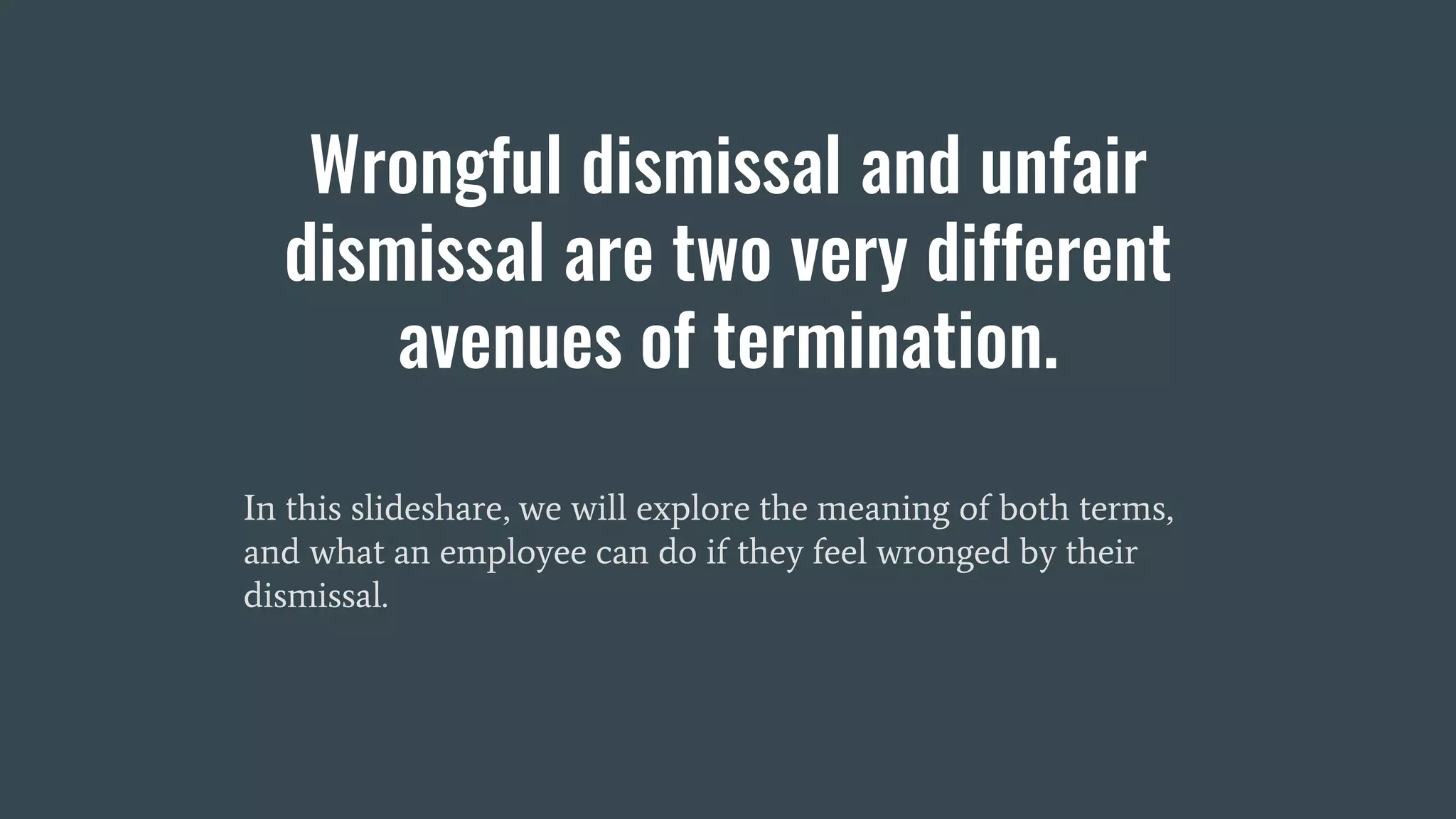 Wrongful vs unfair agreement | PPTX