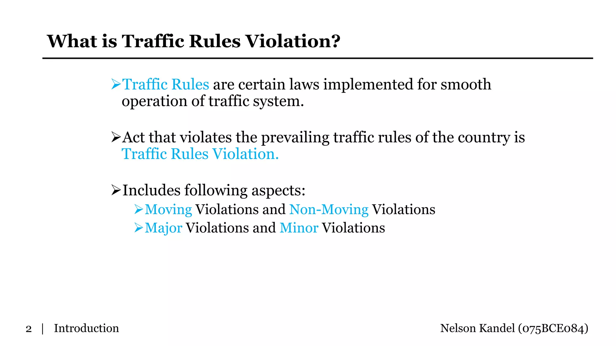 Traffic Rules Violation | PDF