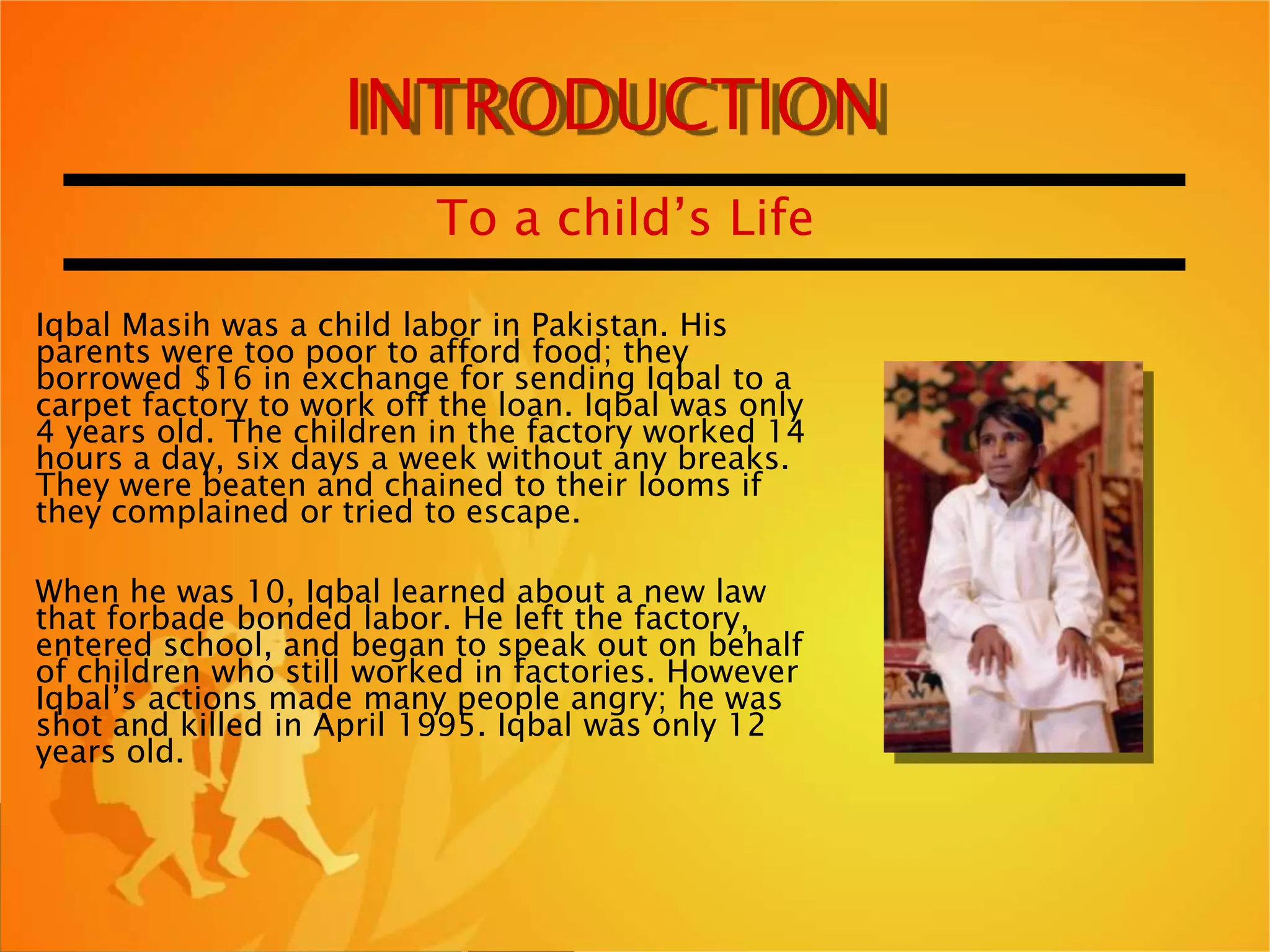 Say No to Child Labour | PPTX