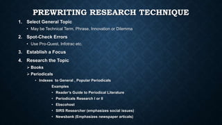 Research (Technical Report Writing) | PPTX