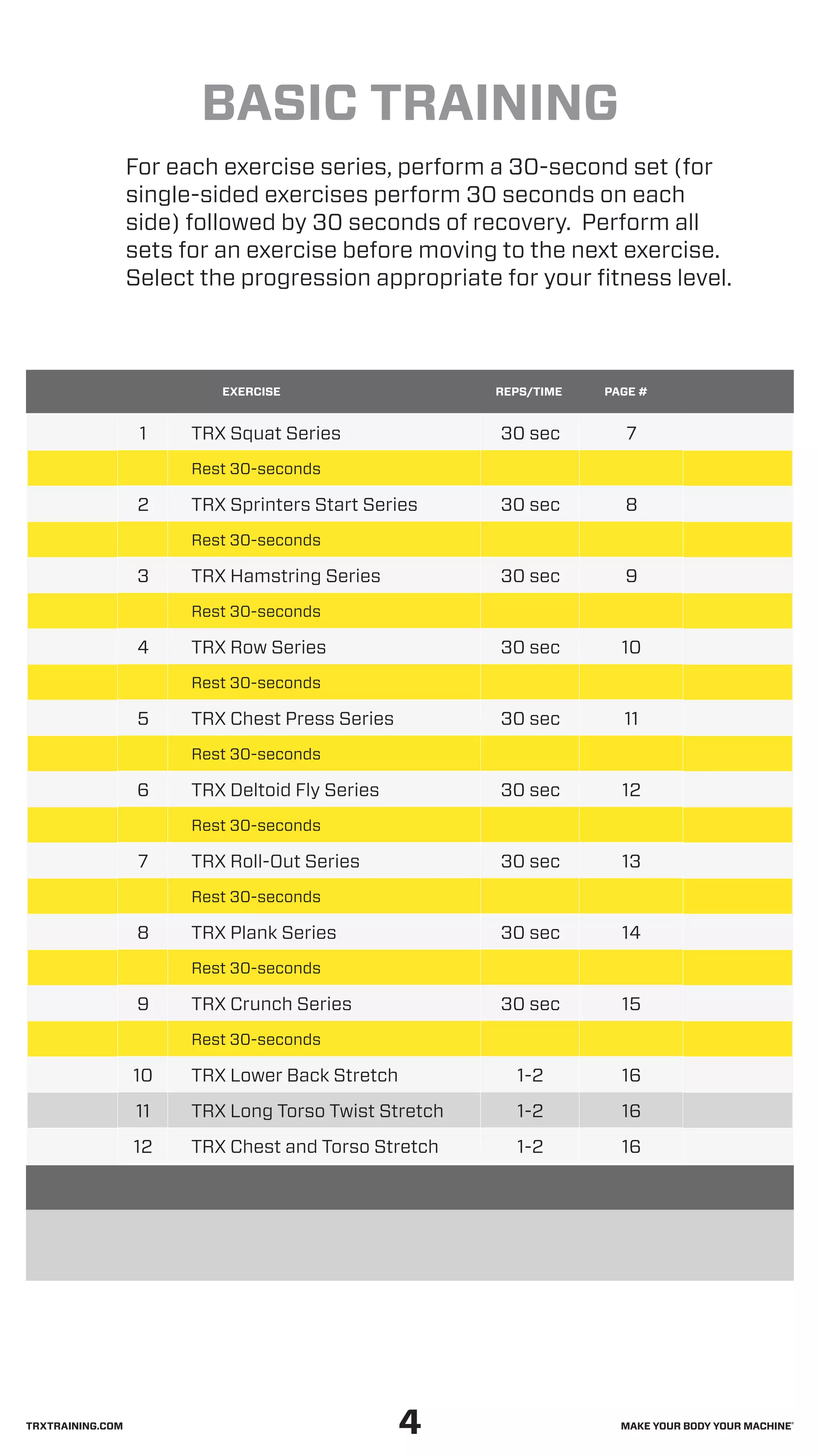 Trx holiday training_plan برنامه تمرین | PDF