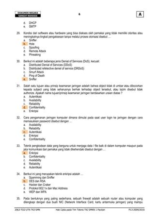 Try out ujian nasional smk teori kejuruan a | PDF