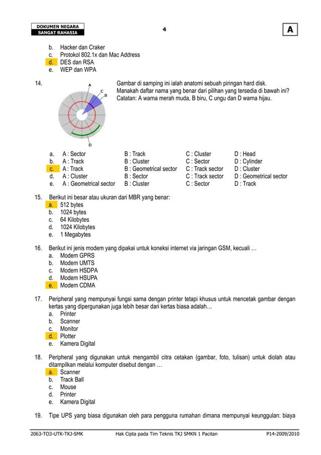 Try out ujian nasional smk teori kejuruan b | PDF