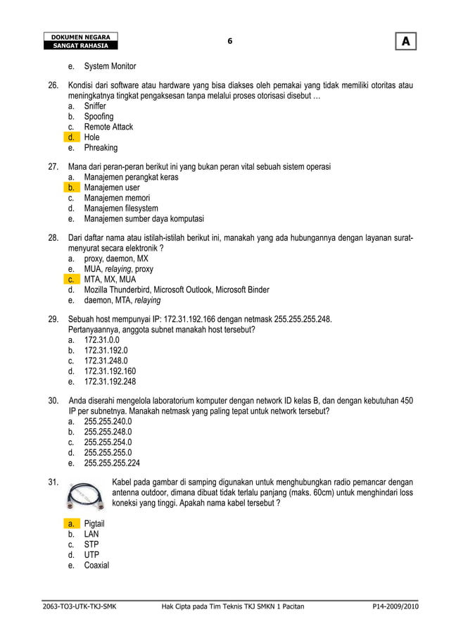 Try out ujian nasional smk teori kejuruan b | PDF