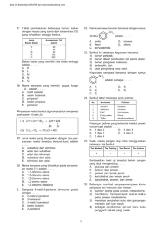 Try out ujian nasional kimia sma ipa | PDF