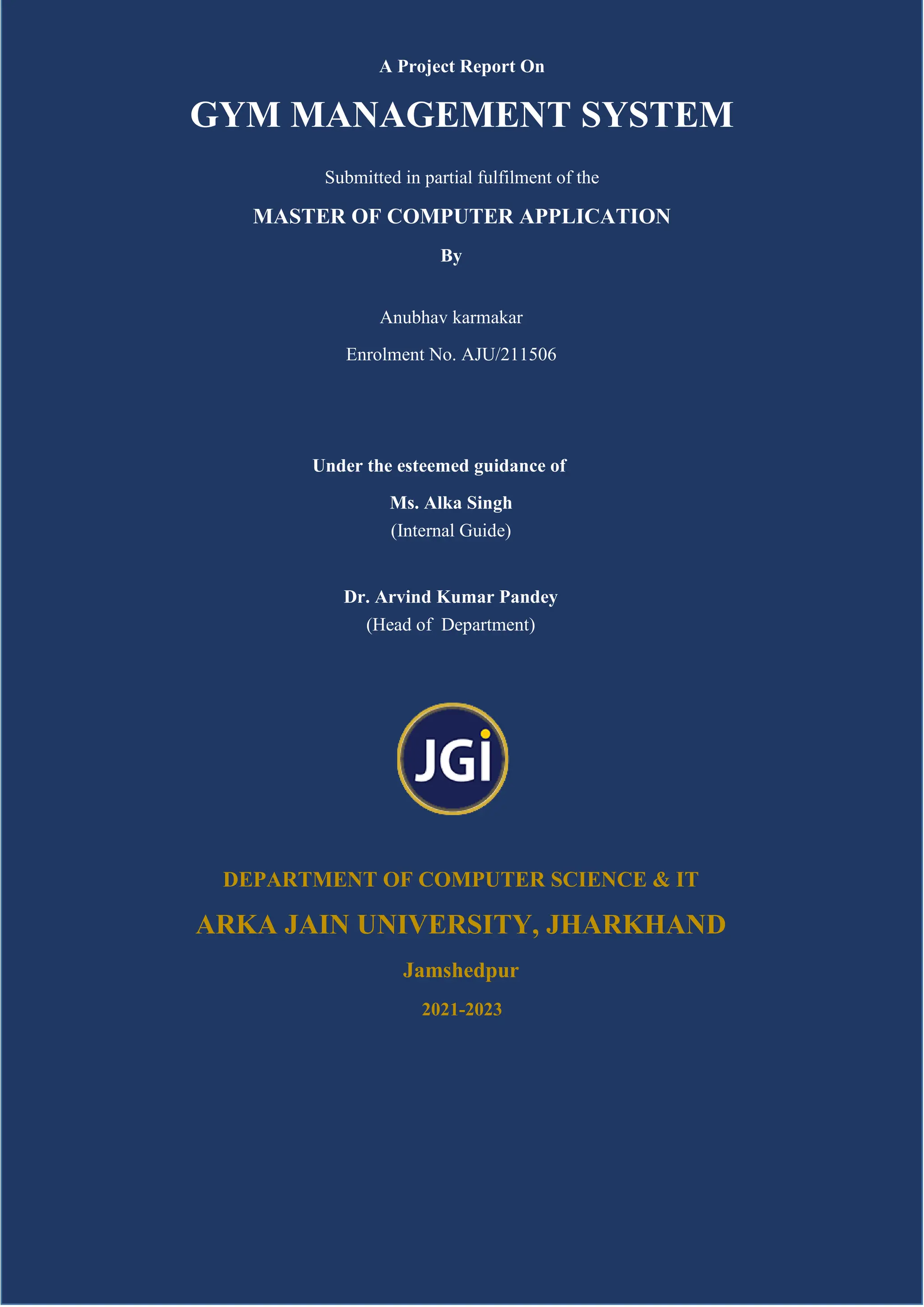 Gym management system . This is the documentation for the gym management system | PDF