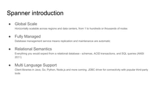 Try Cloud Spanner | PPT