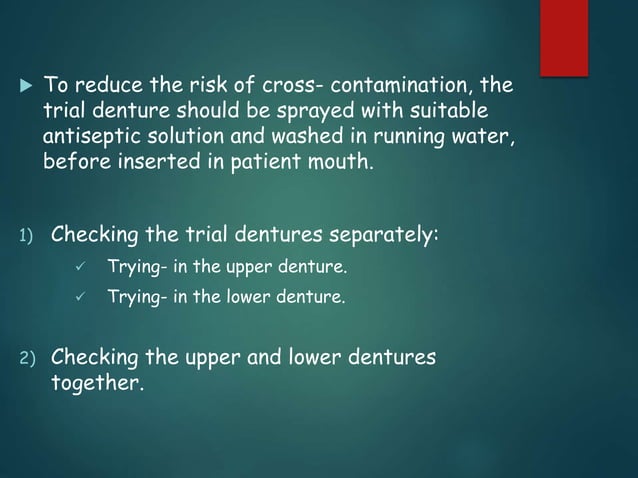 Try in of complete dentures | PPTX