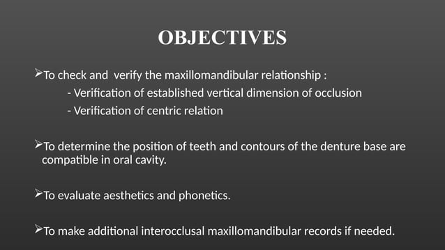 TRY IN IN COMPLETE DENTURE , TRY IN COMPLETE | PPTX