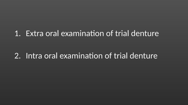 TRY IN IN COMPLETE DENTURE , TRY IN COMPLETE | PPTX
