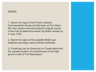 Trying to decipher fort beausejour | PPT