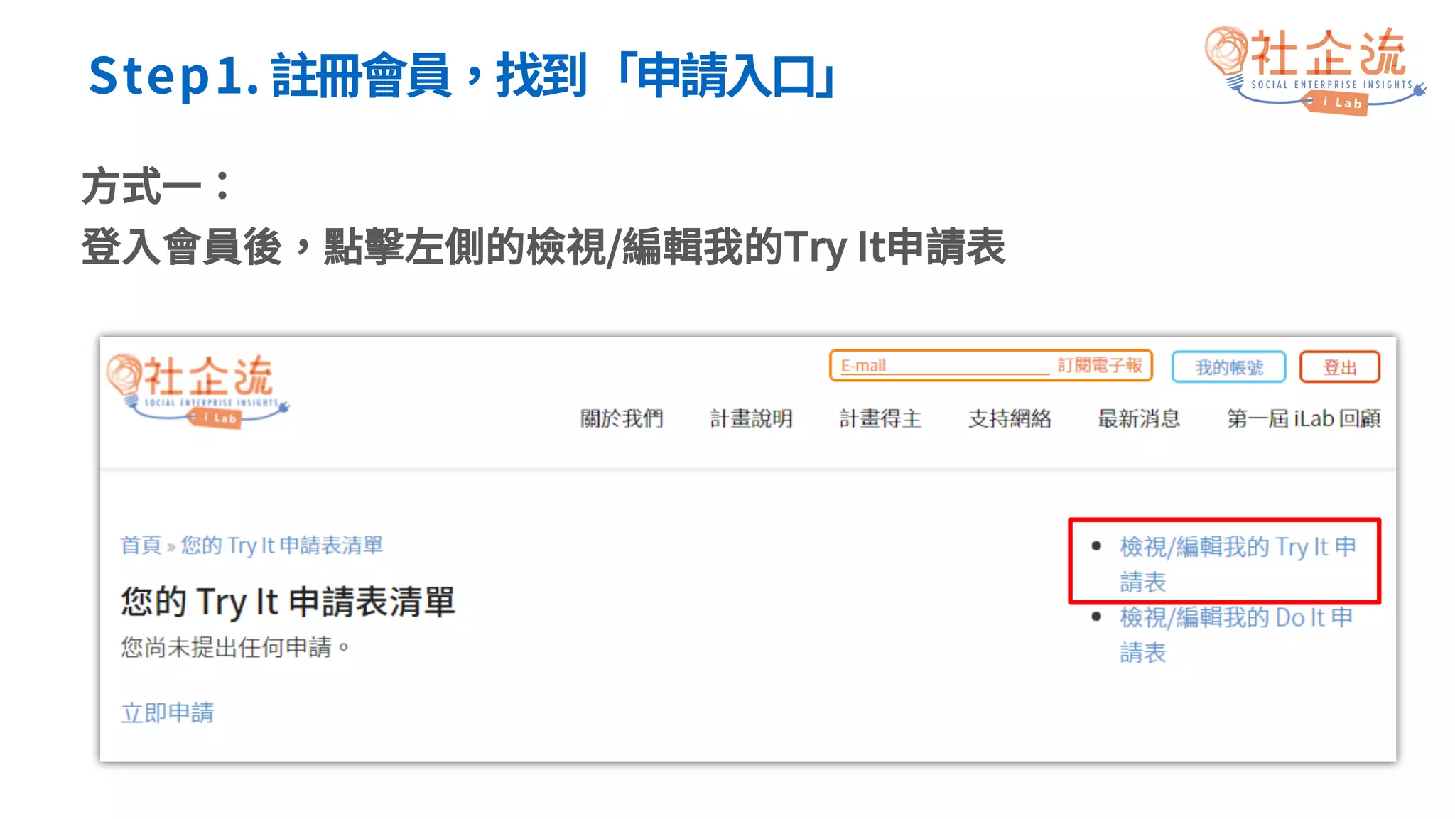 社企流iLab - Try It 教戰守則 | PPT