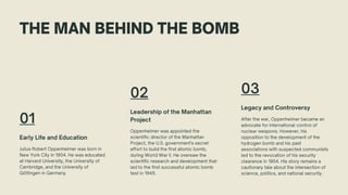 “J. Robert Oppenheimer: The Father of the Atomic Bomb” | PPT