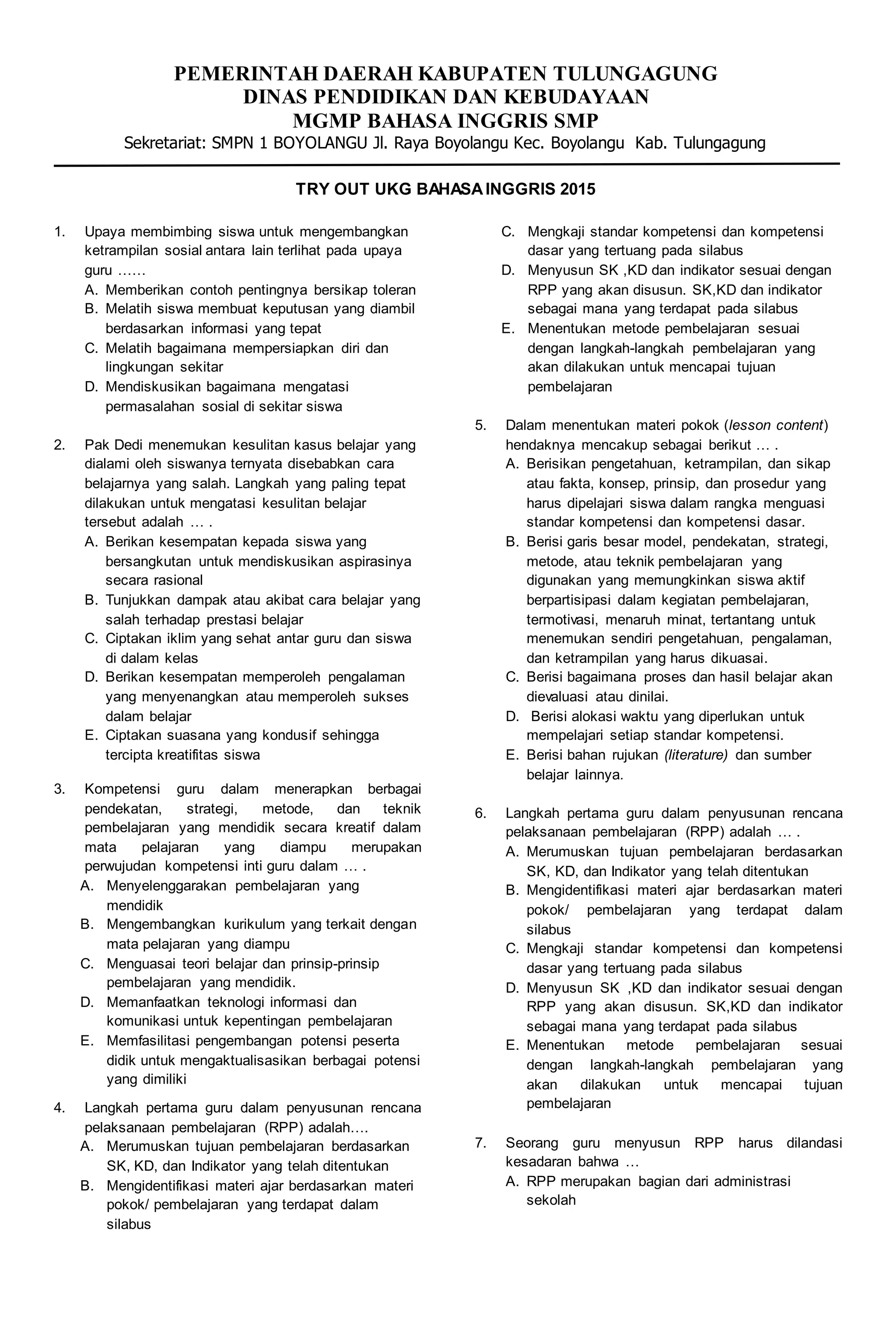 Try out 2 ukg big 2015 | DOCX