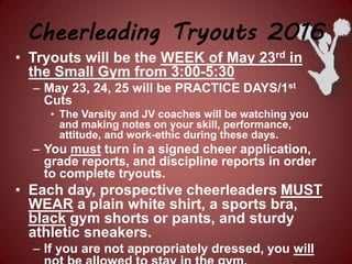 Tryout meeting 2016 | PPT