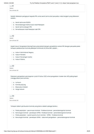 Try Out Pelatihan Kompetensi PBJP Level-1 (versi 3.1.2)_ Ulasan hasil pengerjaan kuis 86.pdf
