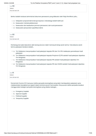 Try Out Pelatihan Kompetensi PBJP Level-1 (versi 3.1.2)_ Ulasan hasil pengerjaan kuis 86 (1).pdf