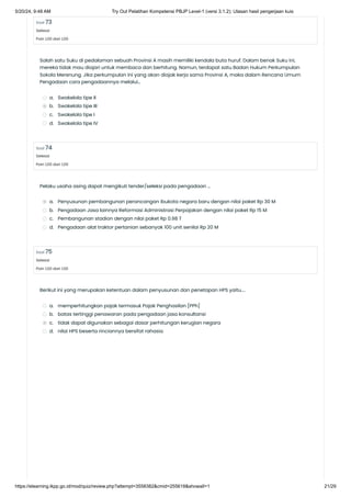 Try Out Pelatihan Kompetensi PBJP Level-1 (versi 3.1.2)_ Ulasan hasil pengerjaan kuis 86 (1).pdf
