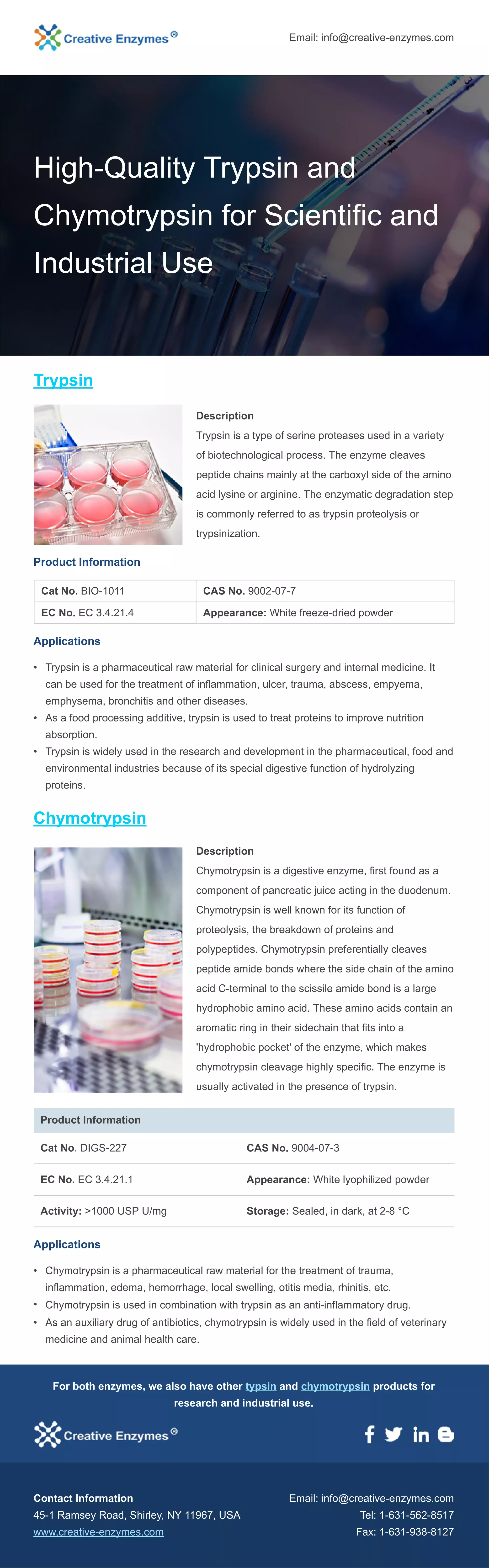 Trypsin and-chymotrypsin-creative-enzymes | PDF