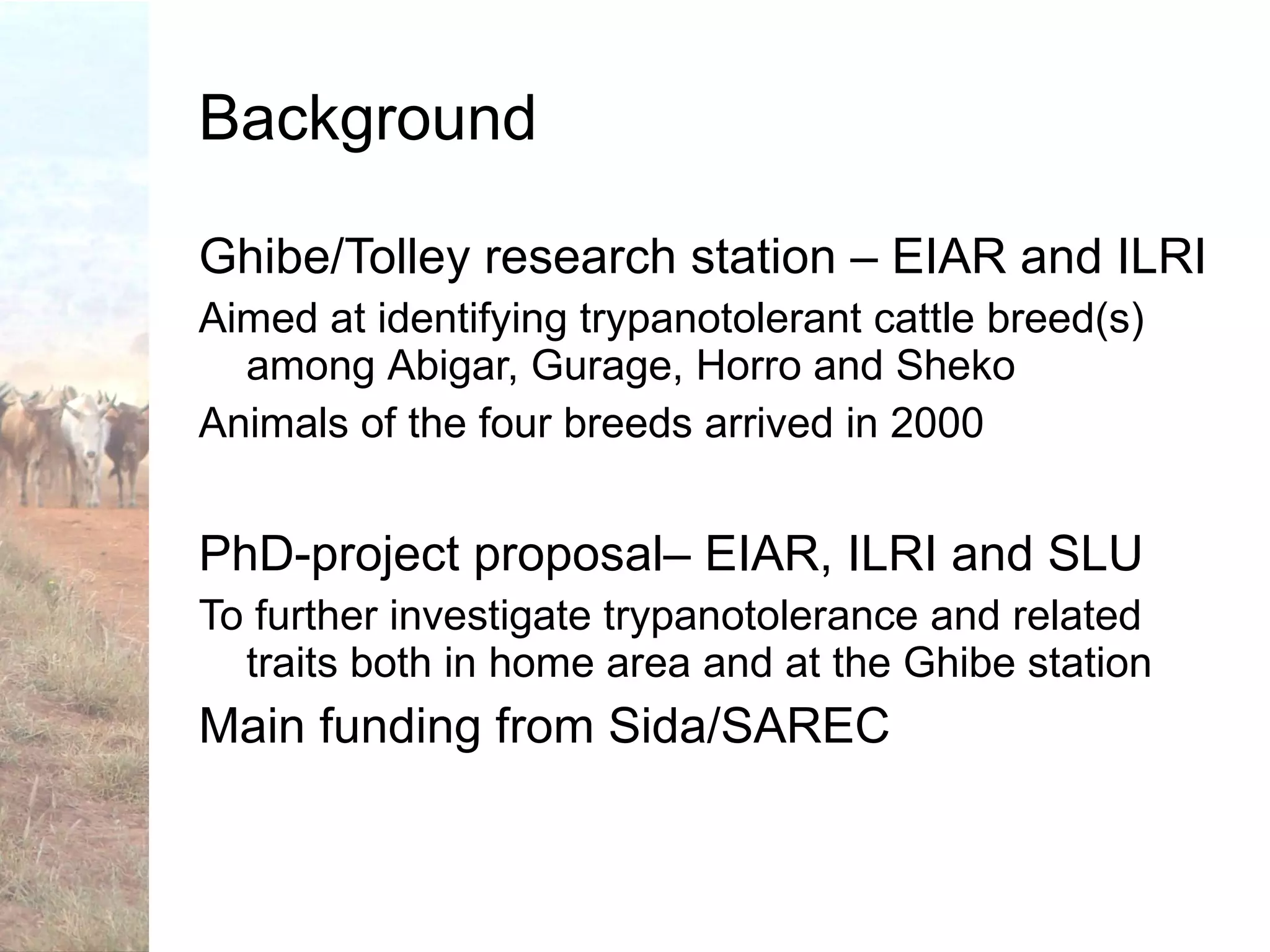 Trypanotolerance and phenotypic characteristics of four Ethiopian ...