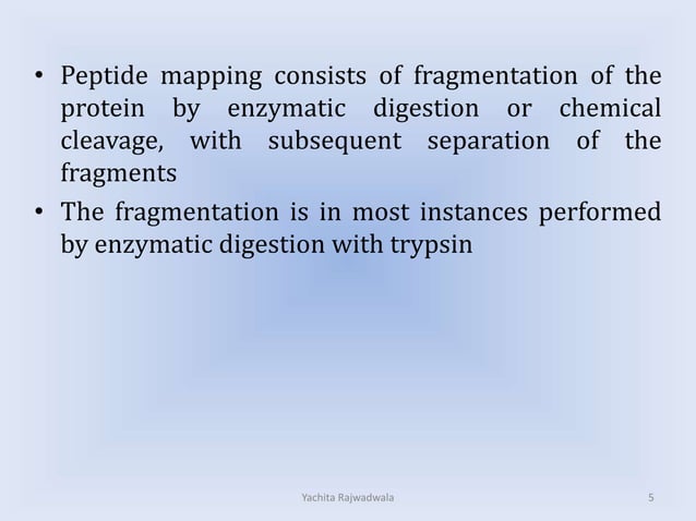 Tryptic mapping | PPT