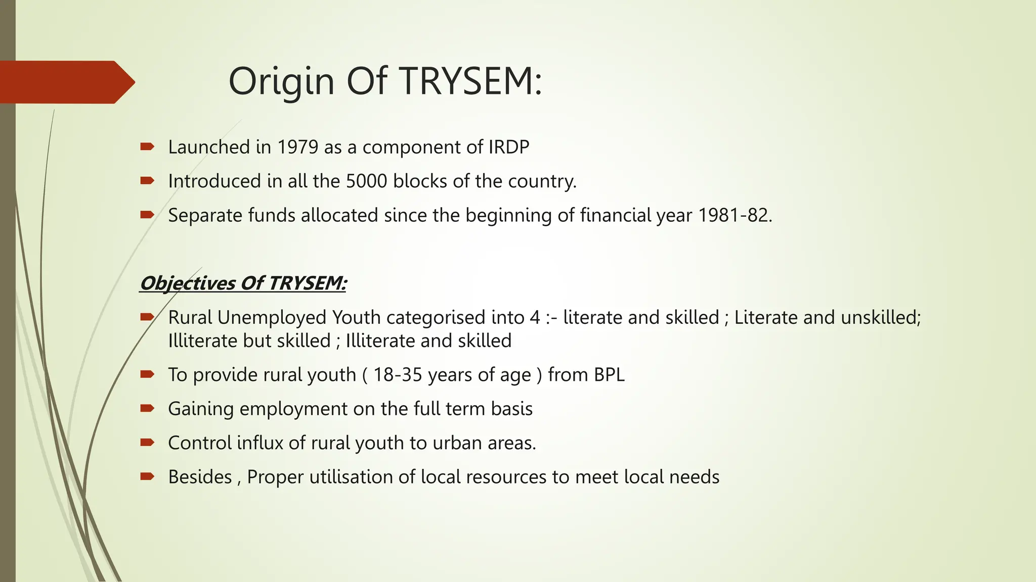 trysem.pptx for rural youth self employment opportunities | PPTX