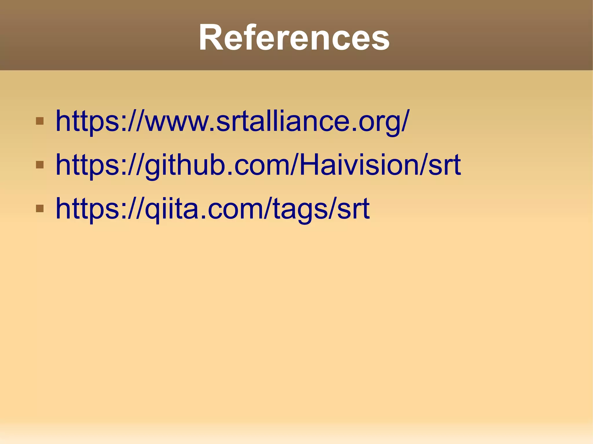 Try new transport protocol SRT | PDF