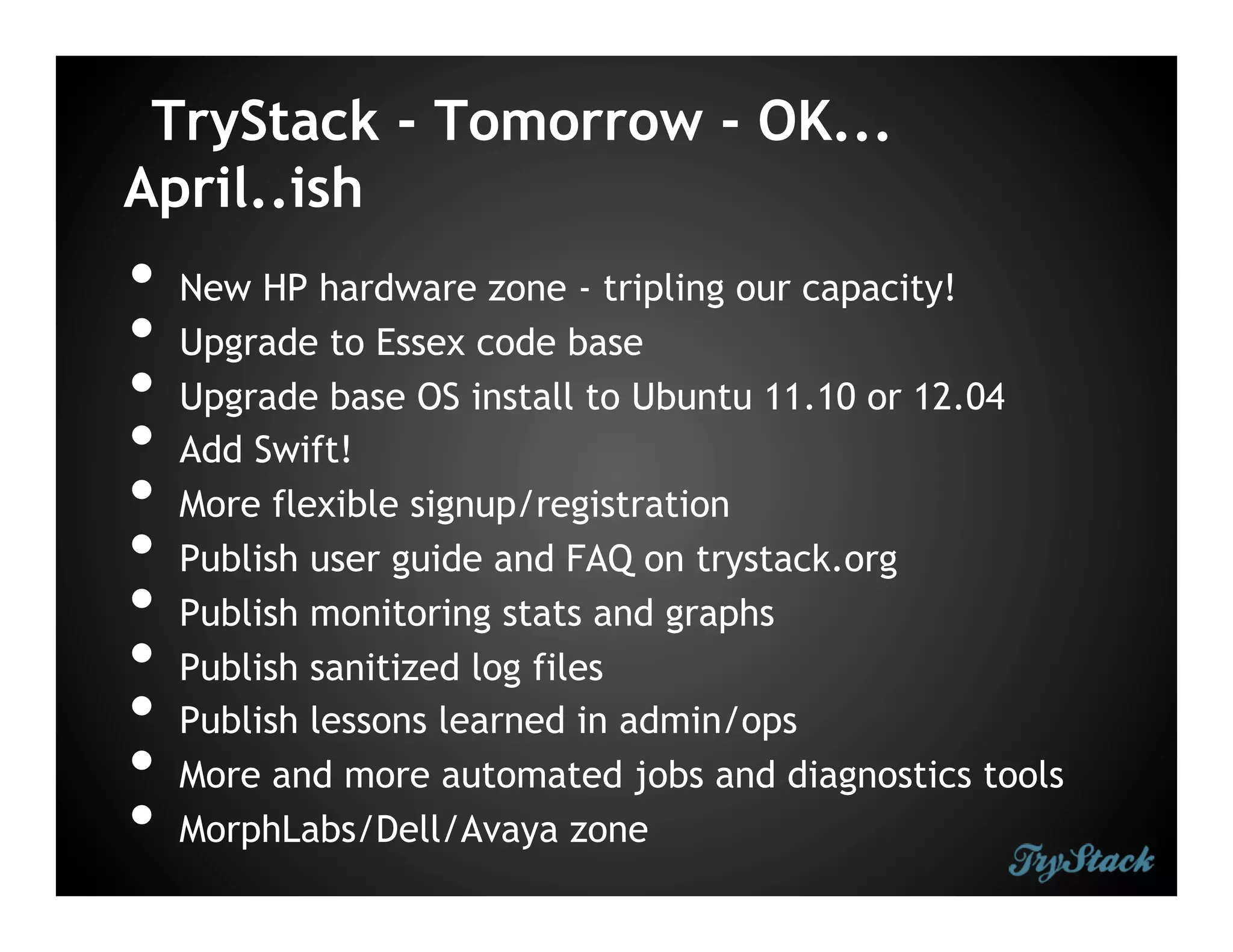 TryStack: A Sandbox for OpenStack Users and Admins | PDF