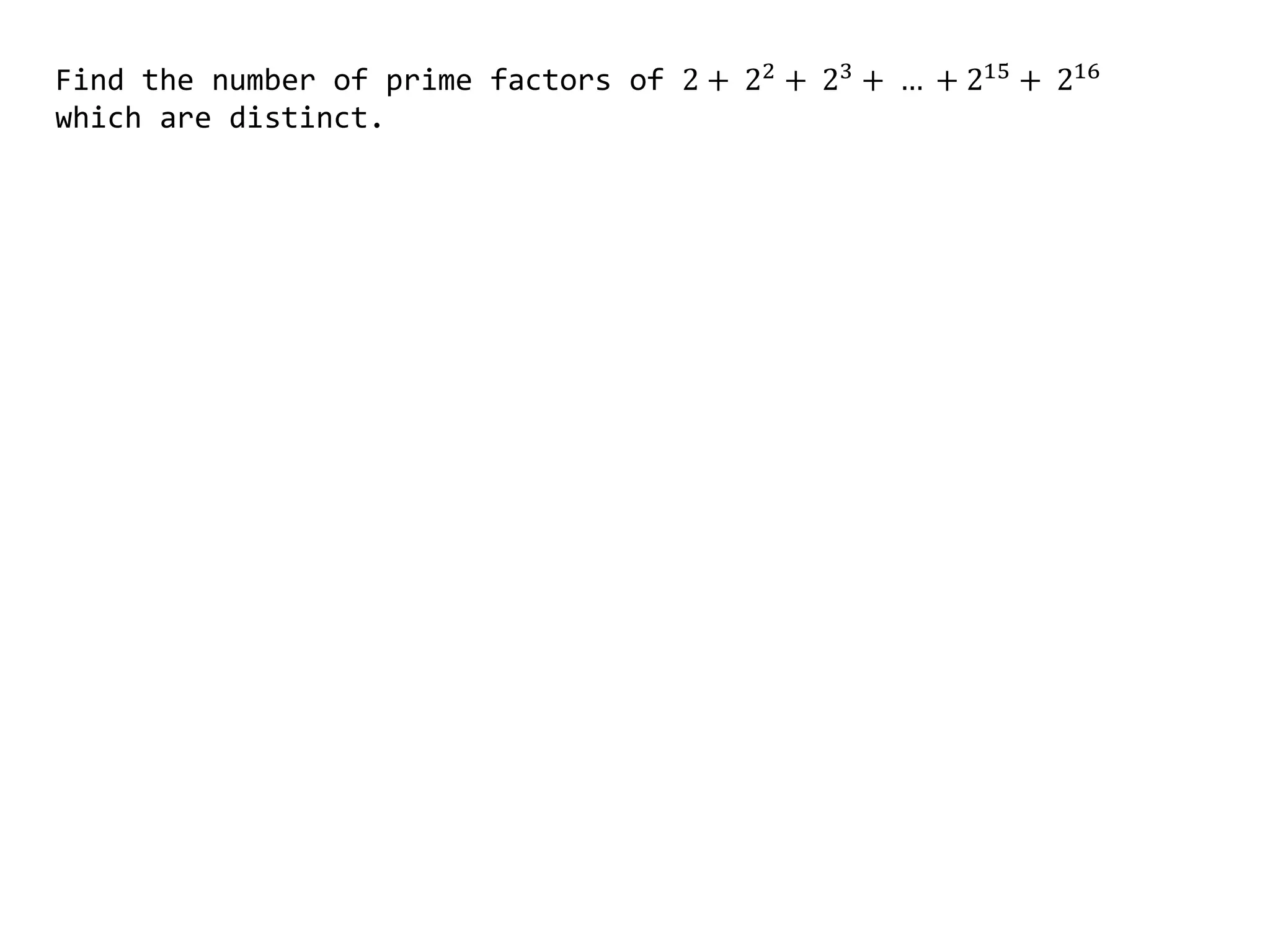Maths Olympiad - Try this prime-factor question | PPSX
