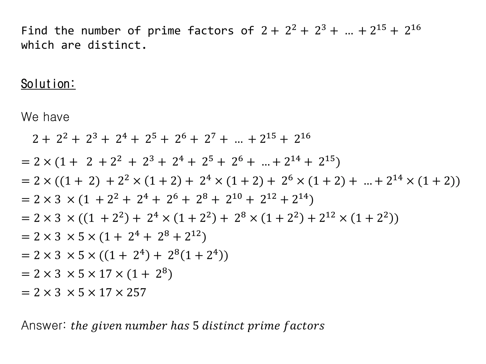 Maths Olympiad - Try this prime-factor question | PPSX