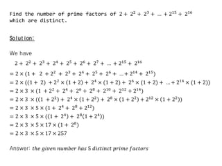 Maths Olympiad - Try this prime-factor question | PPSX