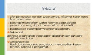 Unsur pembentuk seni rupa | PPT