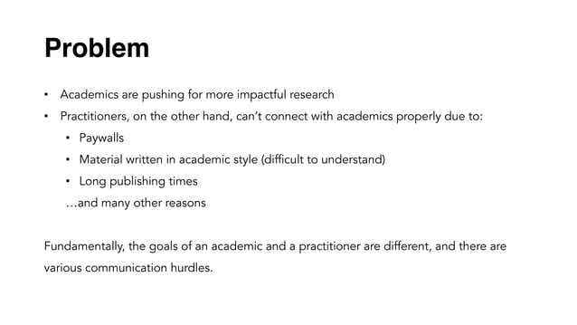 Bridging Gap Between Academics and Practitioners | PPT