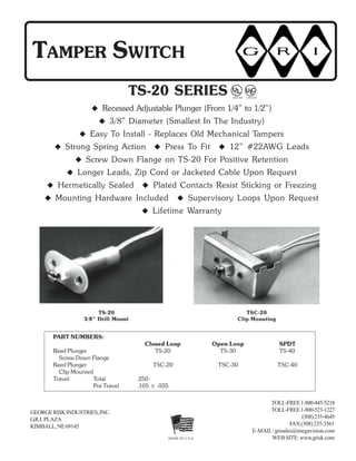 GRI TS-20 Data Sheet | PDF