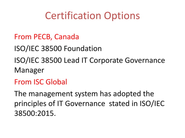 COBIT 5.0 Vs ISO / IEC 38500 (IT Governance) | PDF COBIT 5.0 Vs ISO / IEC 38500 (IT Governance) | PDF