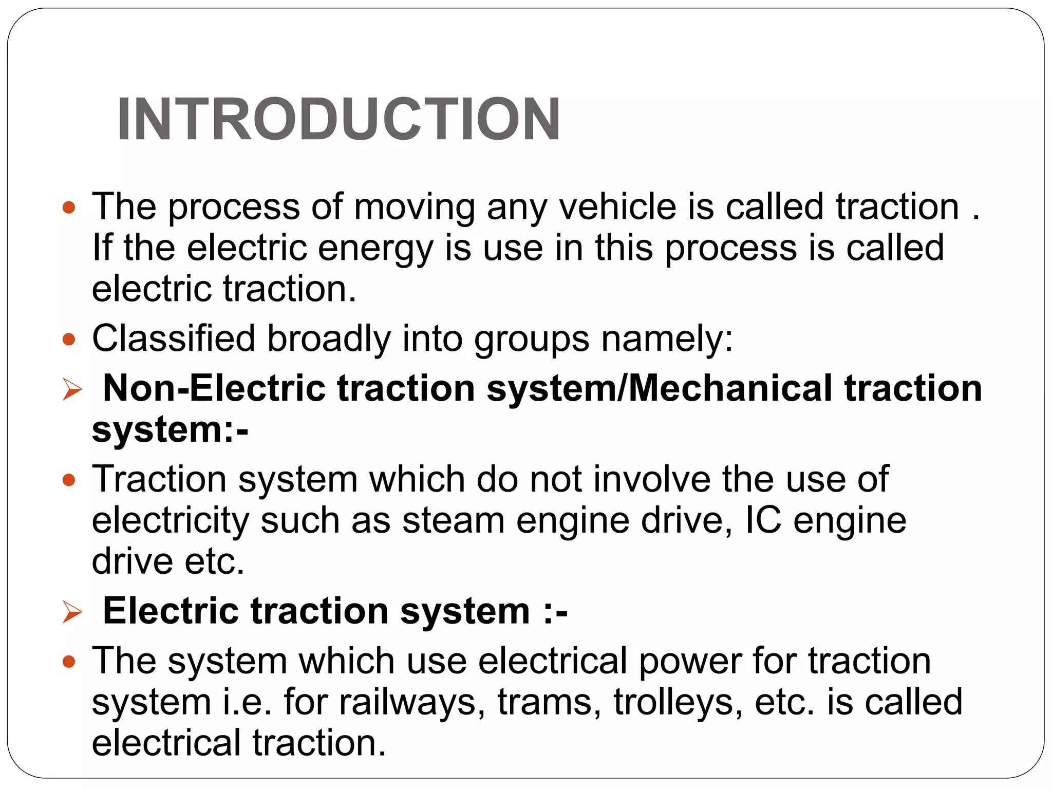 ELECTRIC TRACTION SYSTEM | PPTX