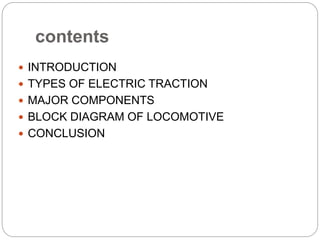 ELECTRIC TRACTION SYSTEM | PPTX