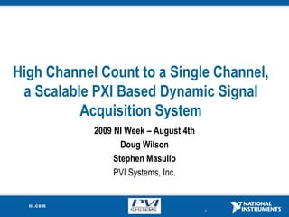 High Channel Count DAQ Presesentation | PPT
