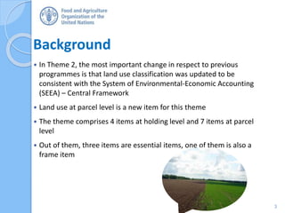 Census Theme 2 and 3 - Land and irrigation | PPT