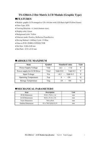 MODULO TS-12864A-2 | PDF | Computer Peripherals | Computing