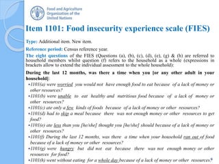 Census Theme 11 – Household food security : Technical Session 12 | PPT