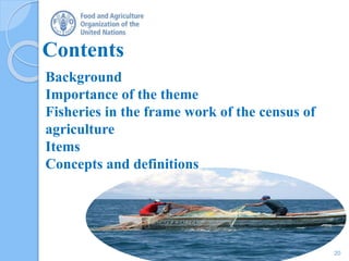 Census Themes 12 and 14 – Aquaculture and Fisheries | PPTX