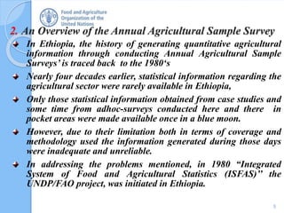 The Annual Agricultural Sample Survey Tabulation, Dissemination ...