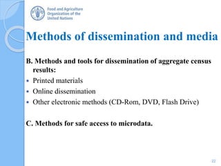 Census Tabulation, Dissemination and Archiving | PPT