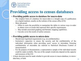 Census Tabulation, Dissemination and Archiving | PPT