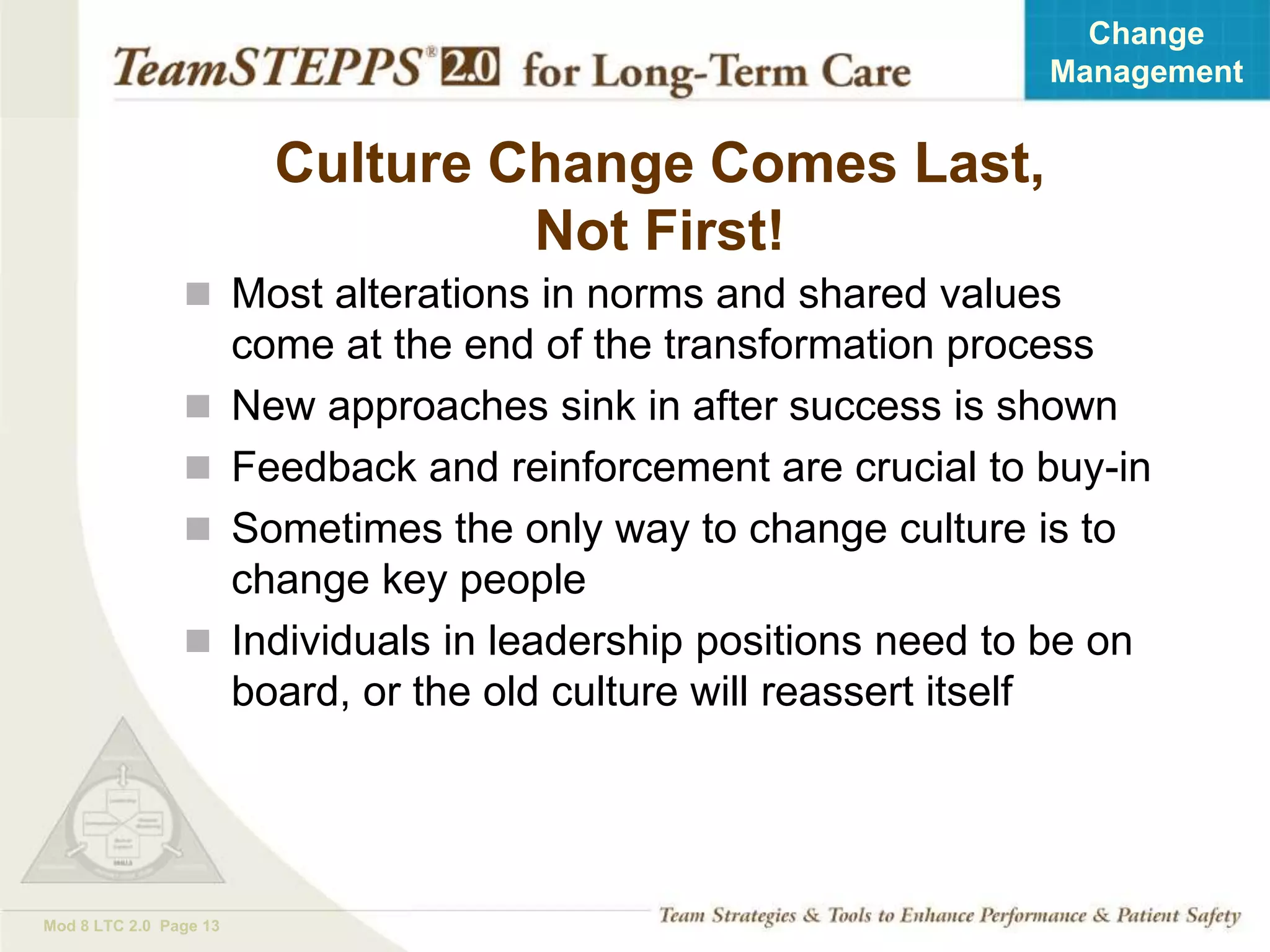 Change Management Create a New Culture | PPTX